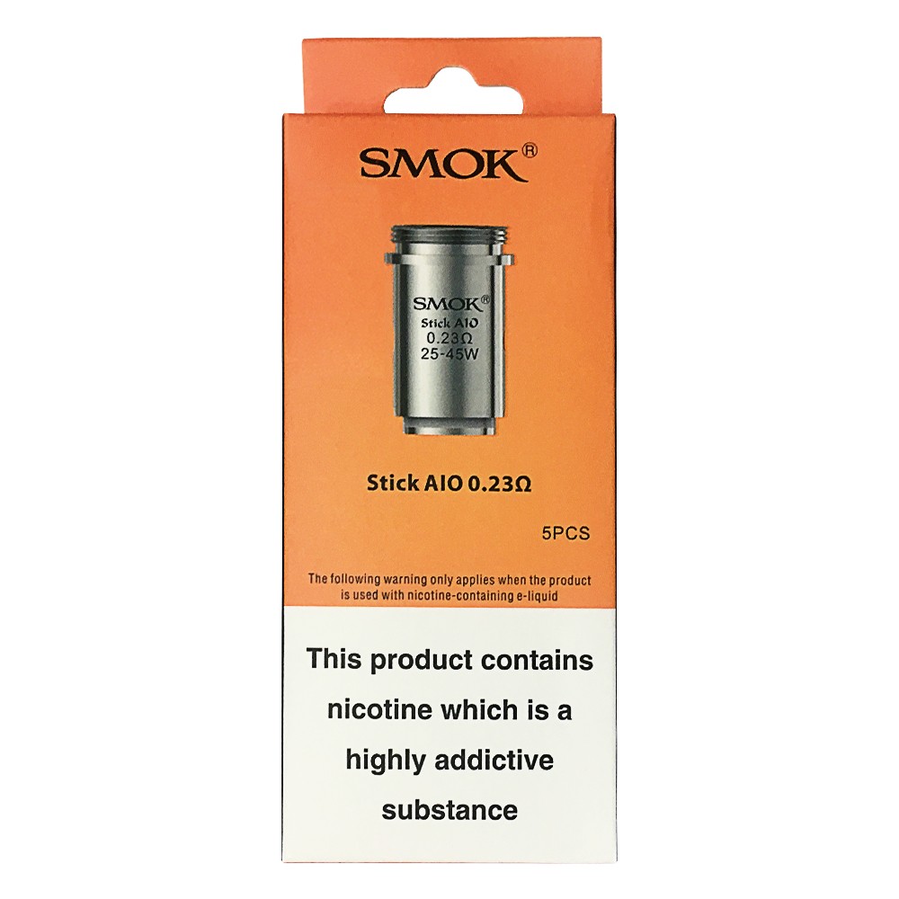 SMOK Stick AIO Replacement Coil 0.23ohm (5PCS) – Vape Mod Box Cyprus ...