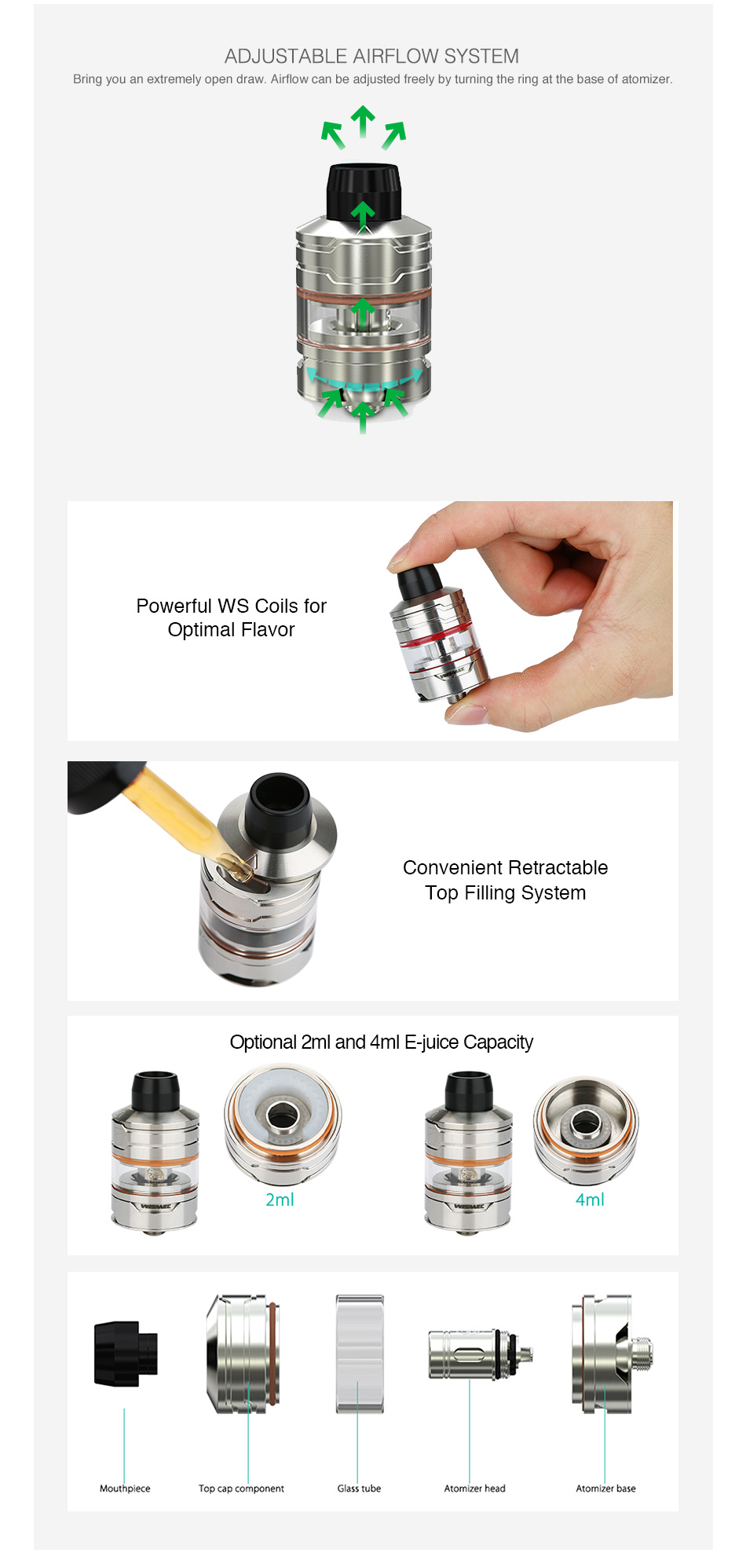 WISMEC Divider Atomizer – Vape Mod Box Cyprus vape shop online,ecig store